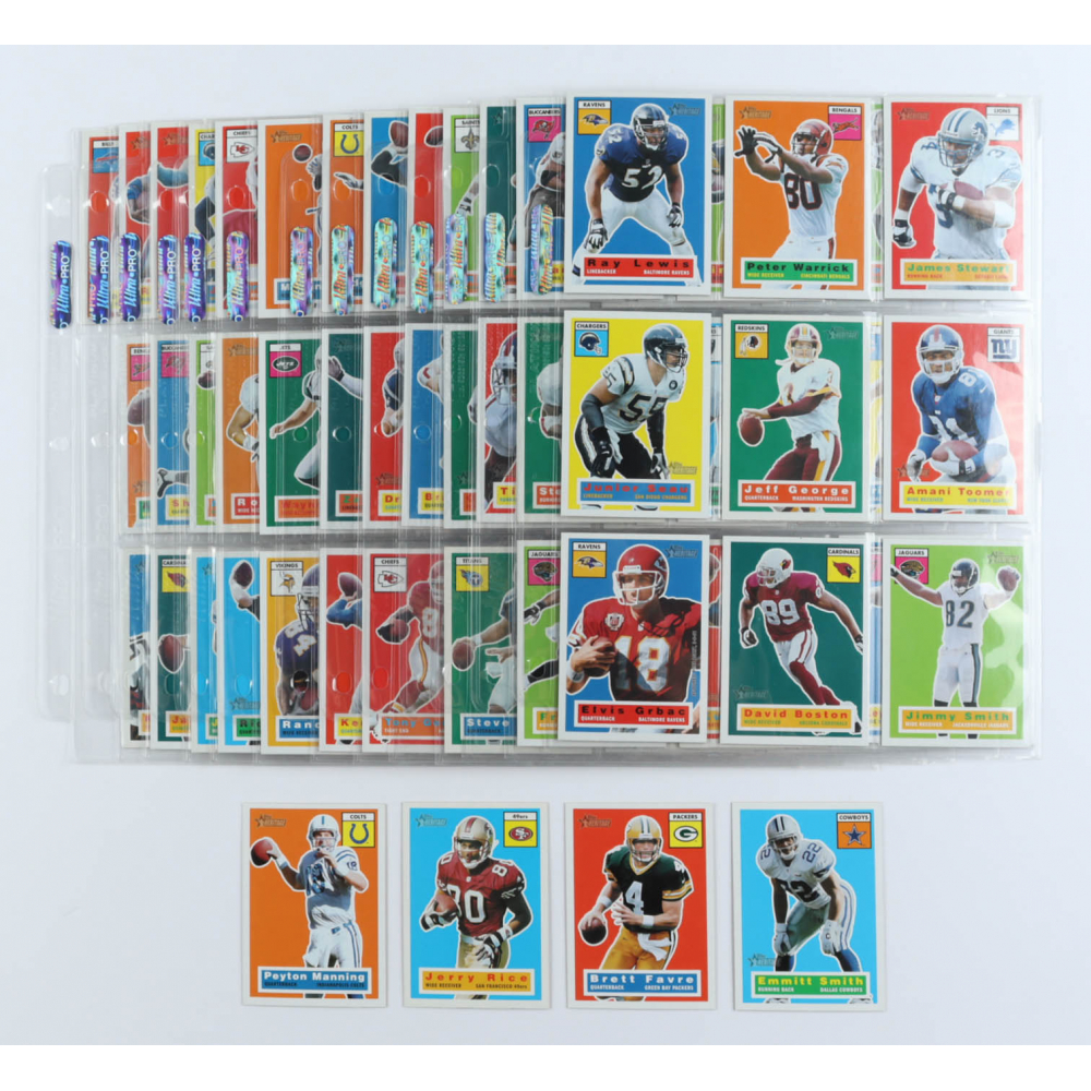 2001 Topps Heritage Football Common Complete Set of (110) Cards with ...