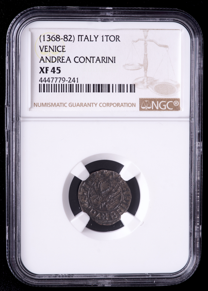 Andrea Contarini (1382-1400) Venice, Italy Tornesello Medieval Silver ...