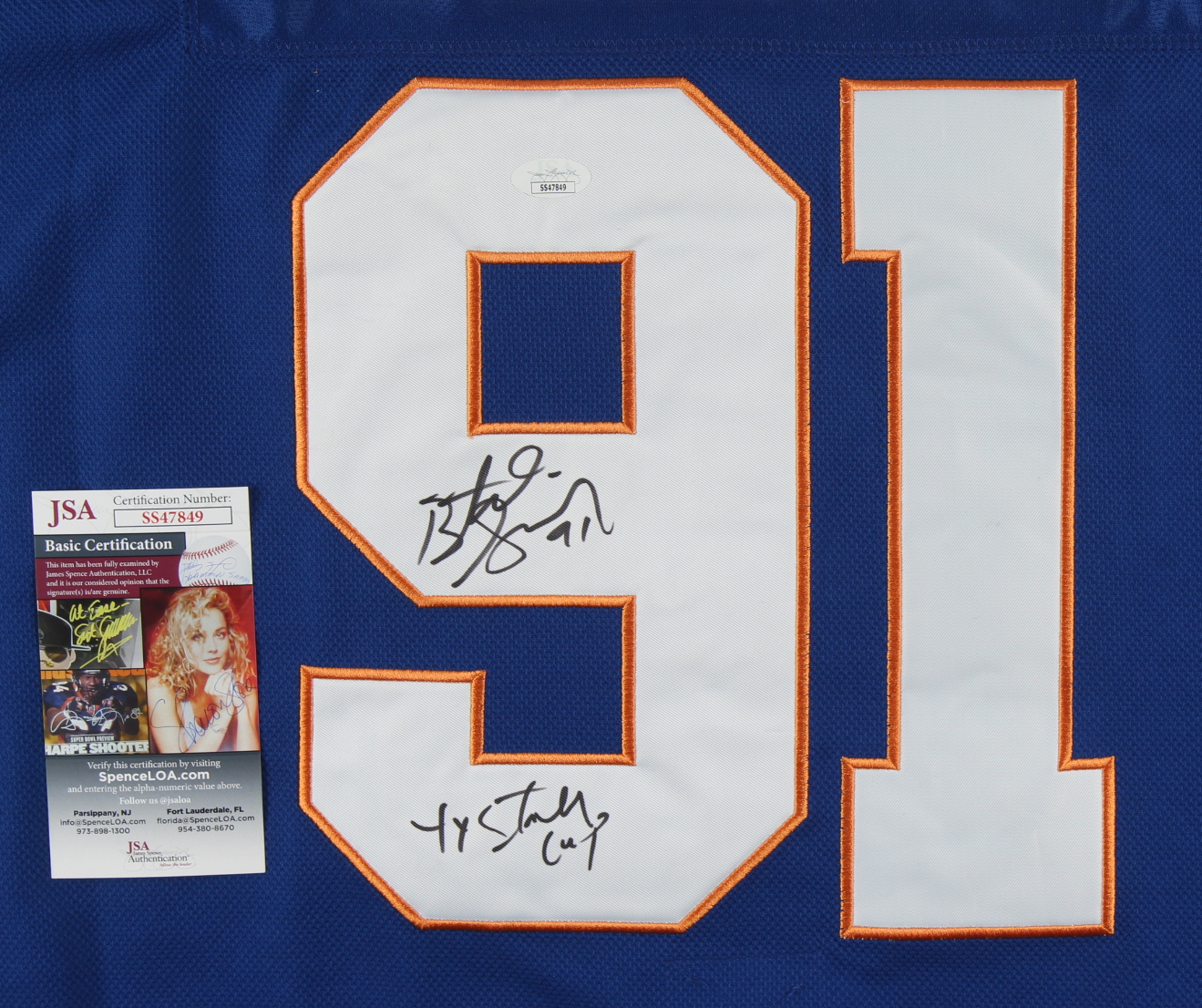 Butch Goring Signed Islanders Jersey Inscribed "4x Stanley Cup" (JSA ...