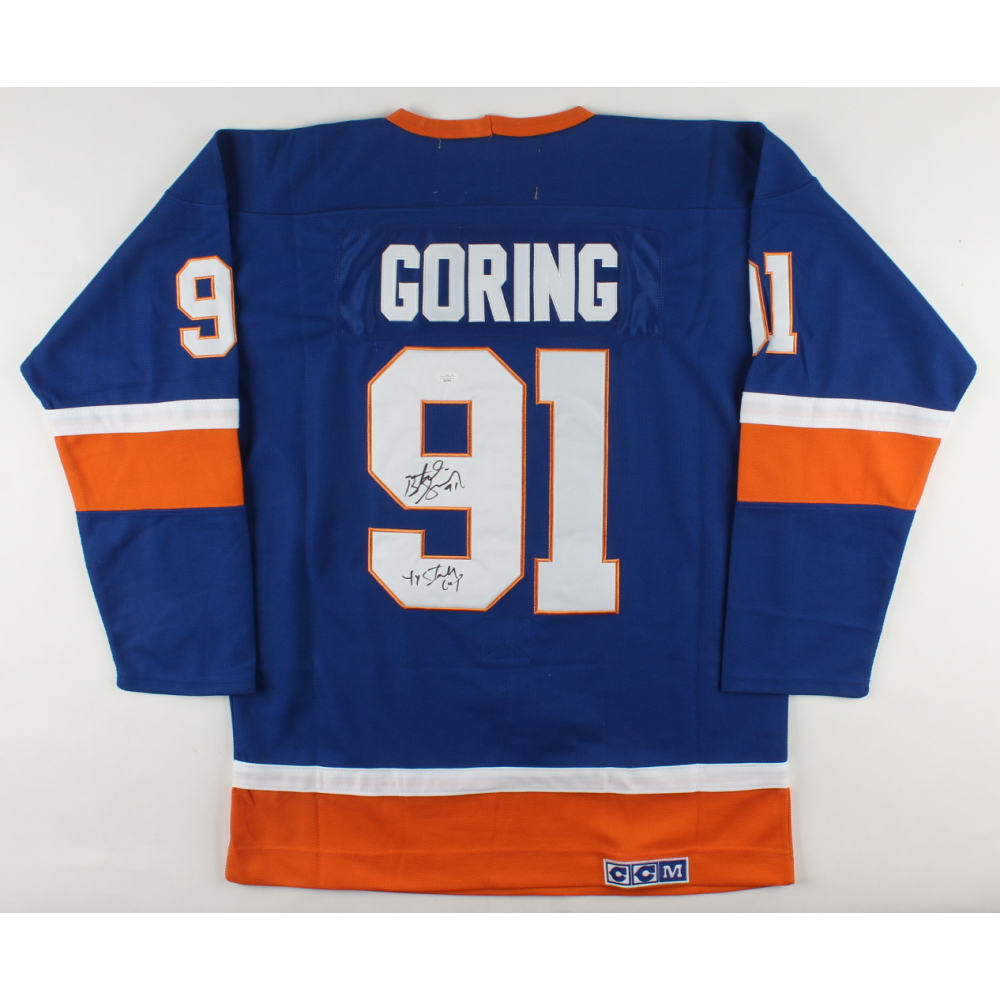 Butch Goring Signed Islanders Jersey Inscribed "4x Stanley Cup" (JSA ...