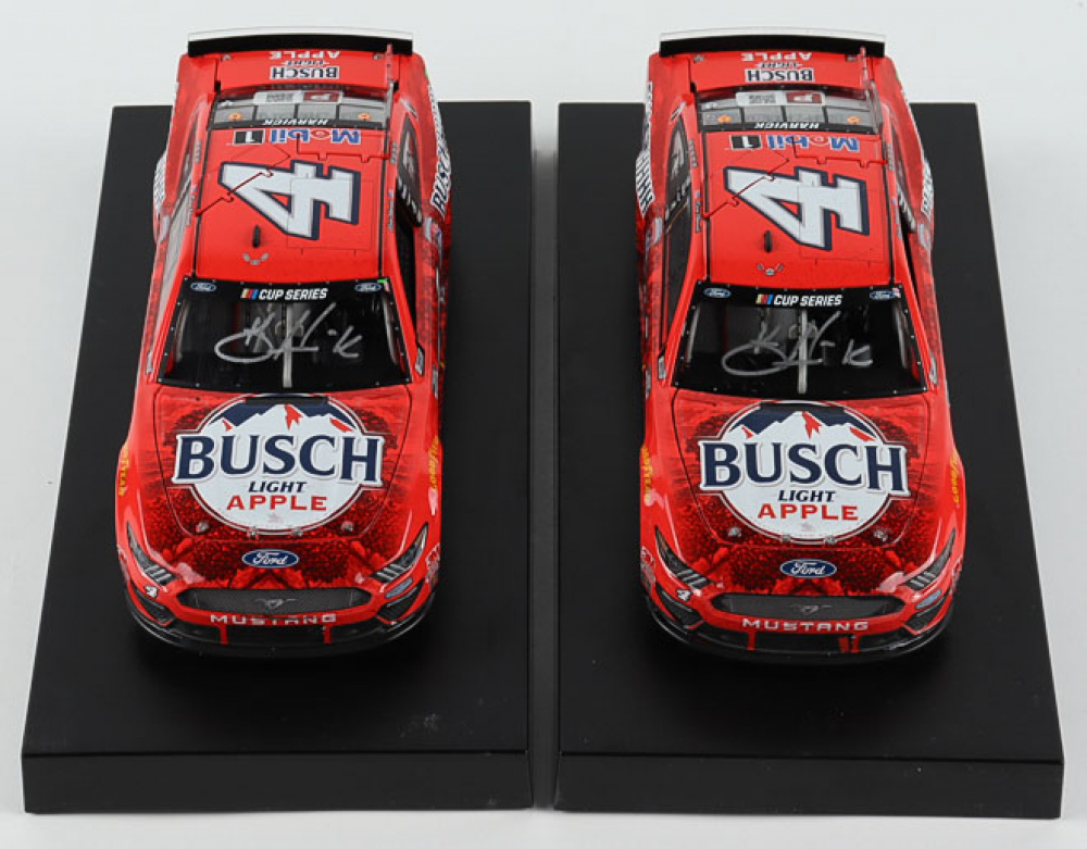 Set of (2) Kevin Harvick Signed 2020 NASCAR #4 Busch Light Apple ...