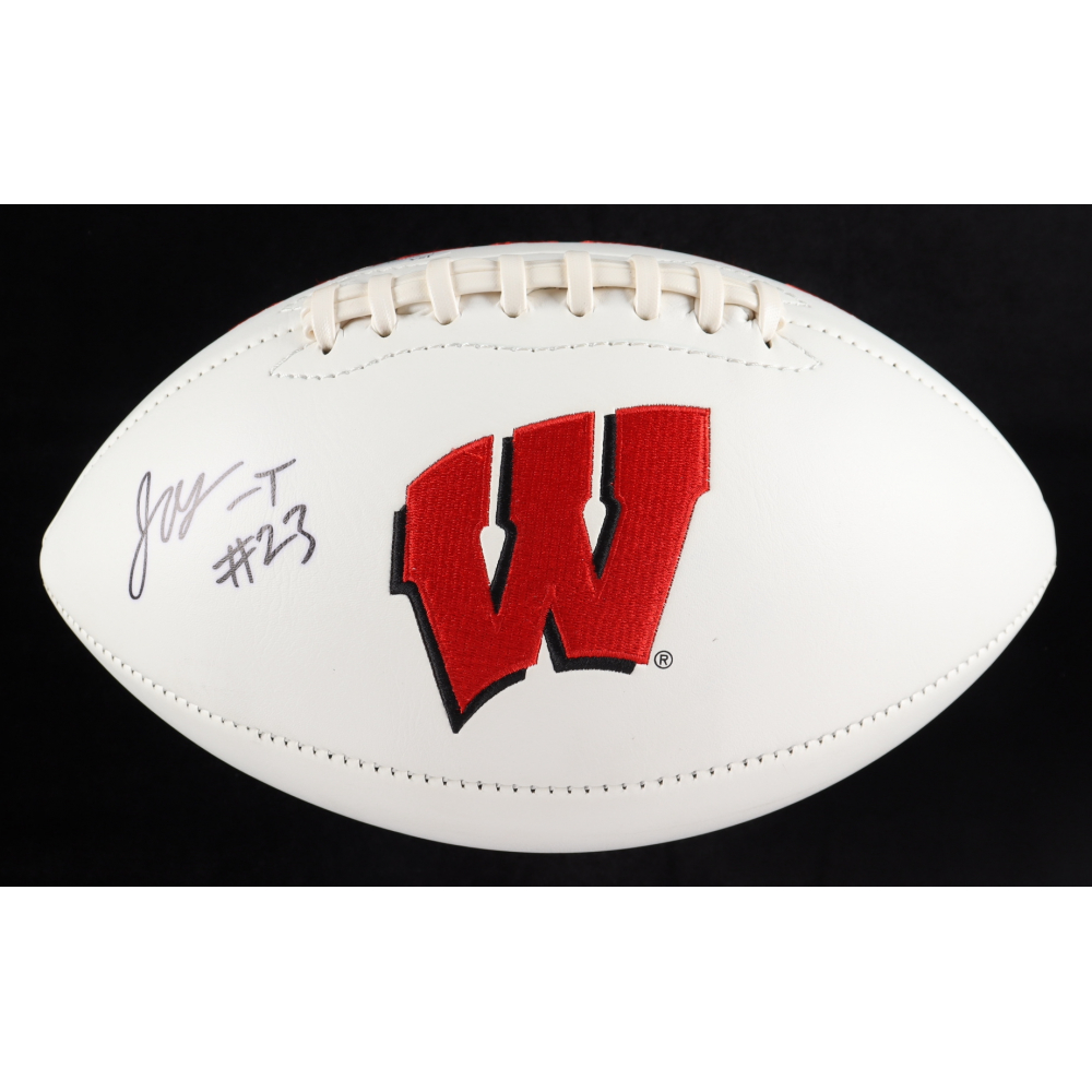 Jonathan Taylor Signed Wisconsin Badgers Logo Football (JSA COA ...