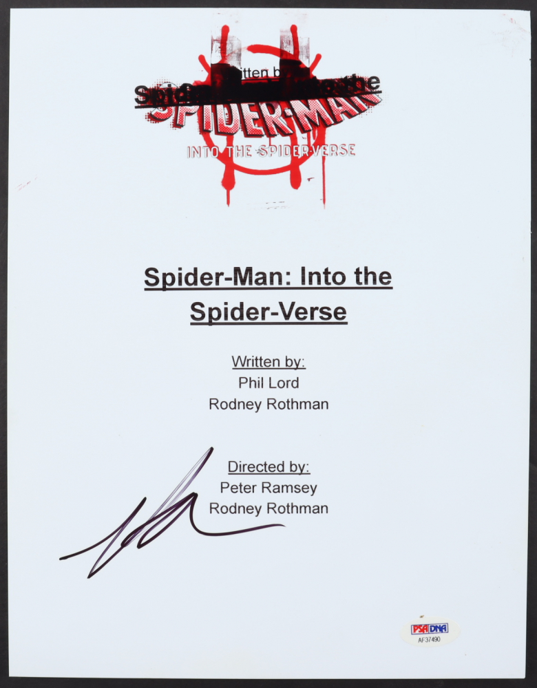 Kathryn Hahn Signed "Spider-Man: Into the Spider-Verse" Movie Script ...