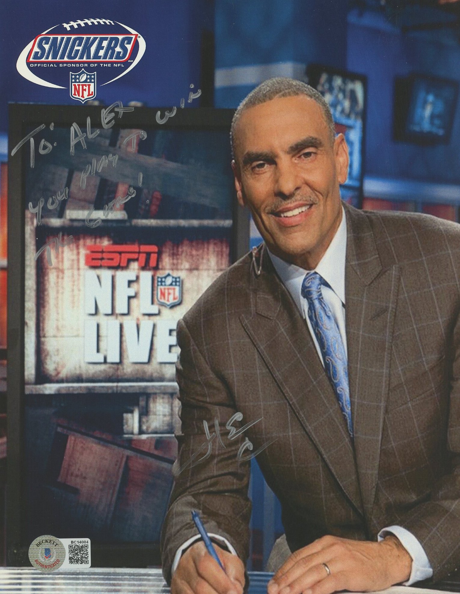 Herman Edwards Signed 8x10 Photo Inscribed "You Play To Win" (Beckett ...