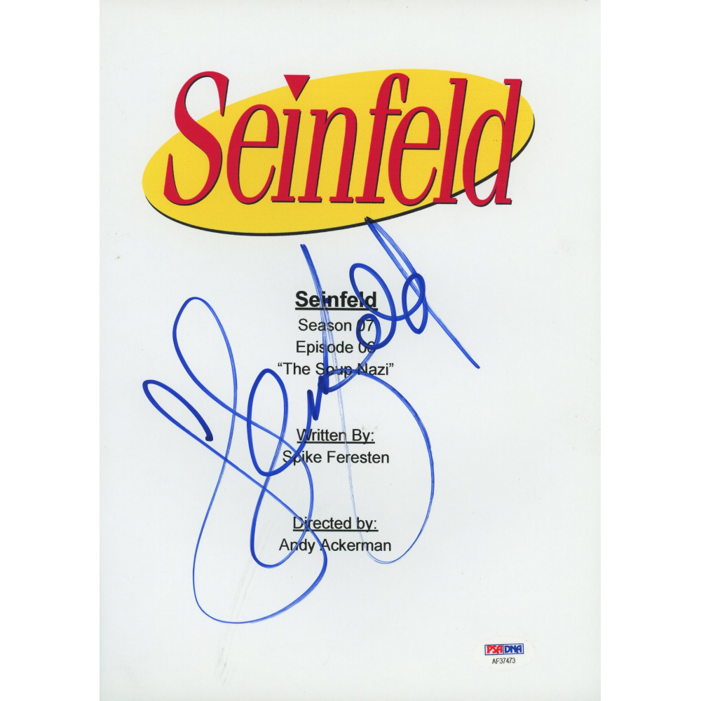 Jerry Seinfeld Signed "Seinfeld" Episode Script Cover (PSA Hologram ...