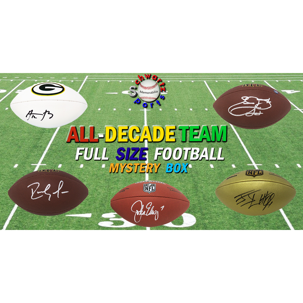 Schwartz Sports Football All-Decade Team Signed Full-Size Football ...