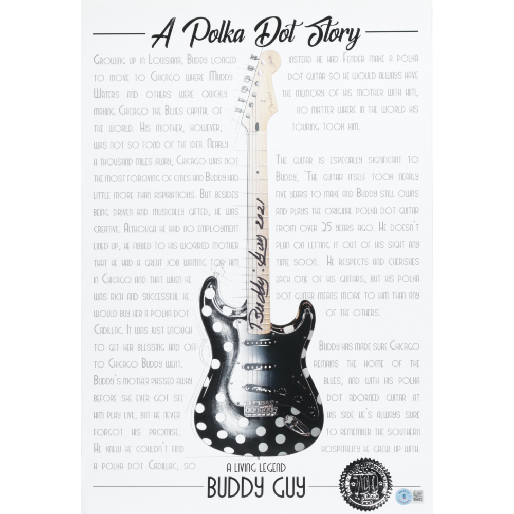 Buddy Guy Signed 13x19 Print Inscribed "2021" (Beckett COA) | Pristine ...