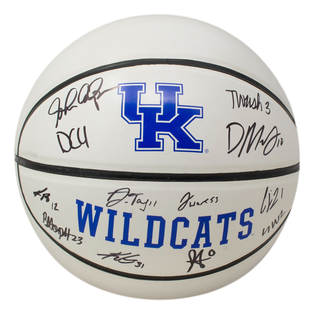 2021 Kentucky Wildcats Logo Basketball Team-Signed by (12) with Dontaie ...