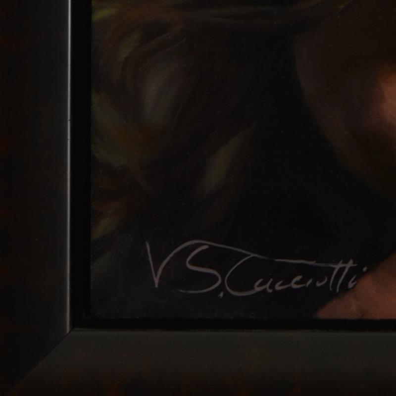 Vincent Cacciotti Signed 15x15 Custom Framed Original Oil Painting on ...