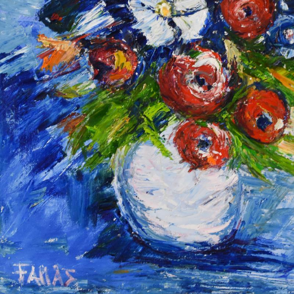 Elliot Fallas Signed "Spring Floral" 16x20 Original Oil Painting on ...