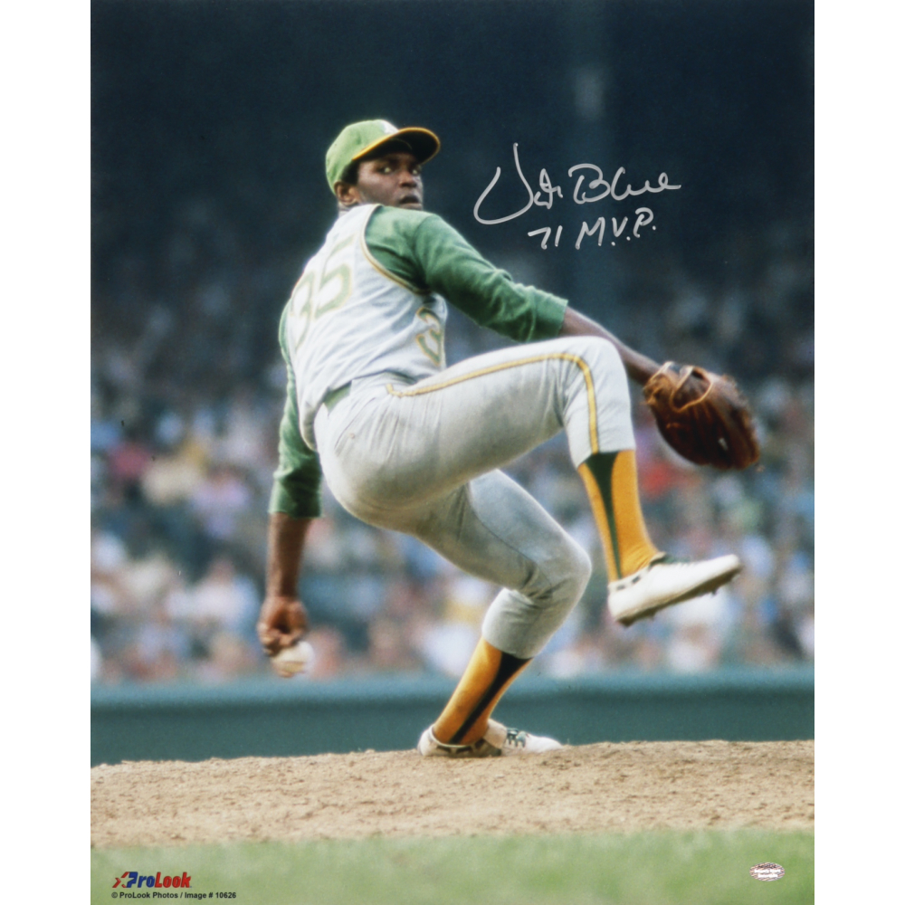 Vida Blue Signed Athletics 16x20 Photo Inscribed "71 M.V.P." (Schwartz ...