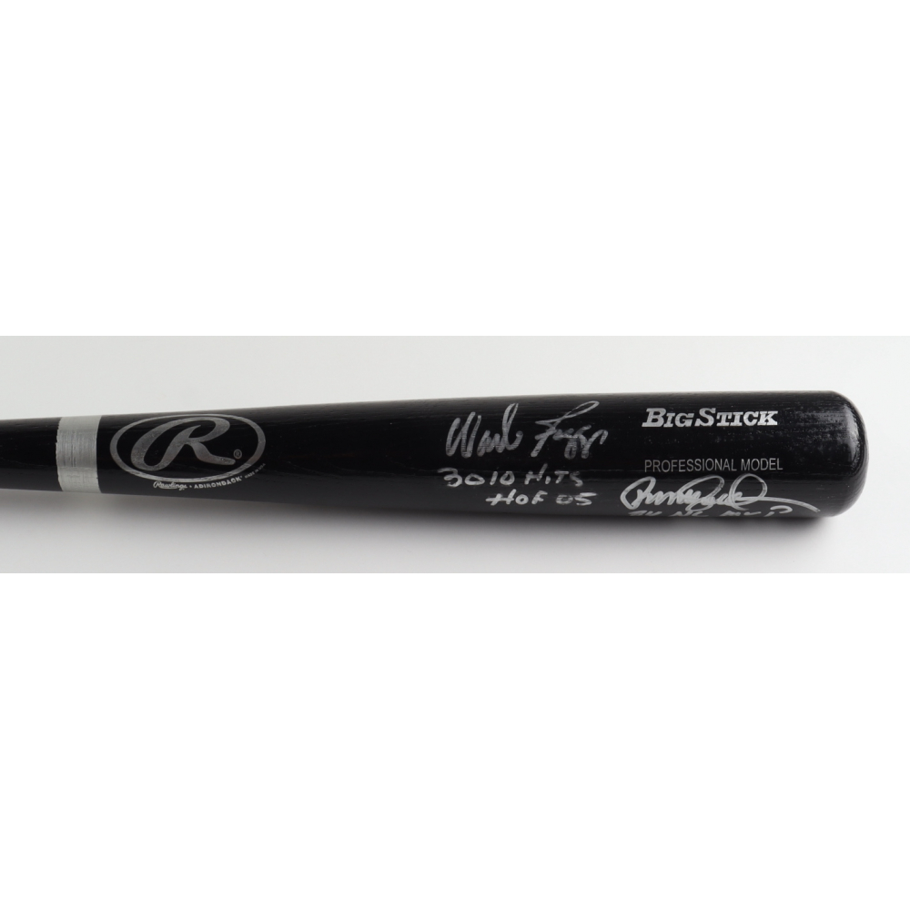 Wade Boggs & Ryne Sandberg Signed Rawlings Big Stick Baseball Bat Inscribed "3010 Hits, HOF 05 ...