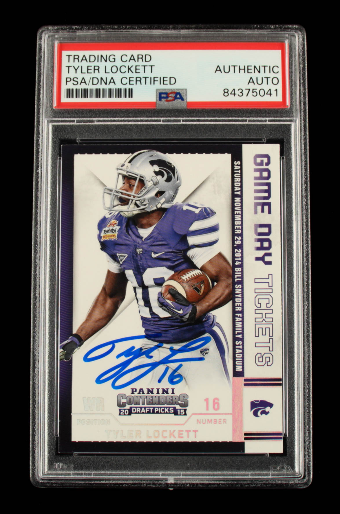 Tyler Lockett Signed 2015 Panini Contenders Draft Picks Game Day ...