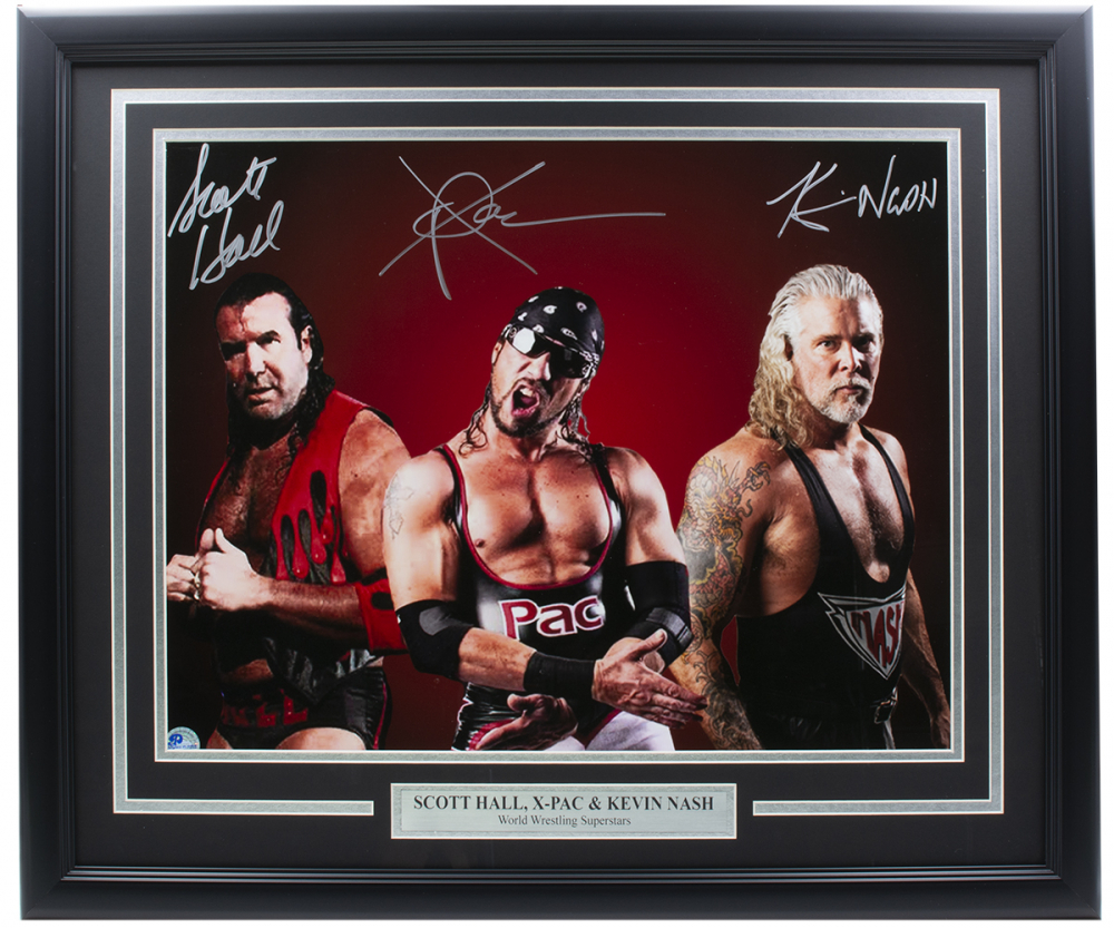 Kevin Nash, Scott Hall & Sean Waltman Signed WWE 22x27 Custom Framed ...