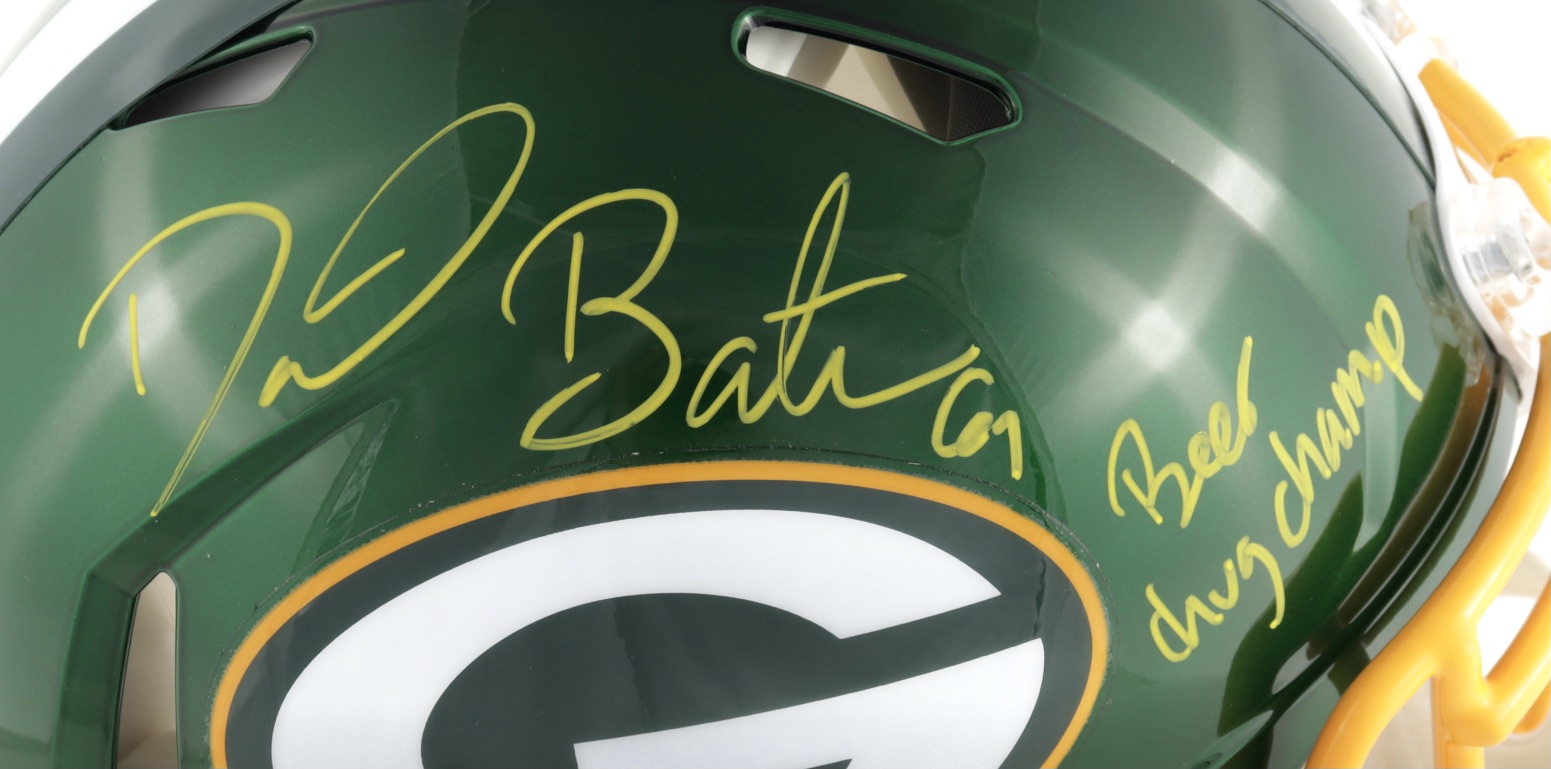 David Bakhtiari Signed Packers Full-Size Flash Alternate Speed Helmet ...