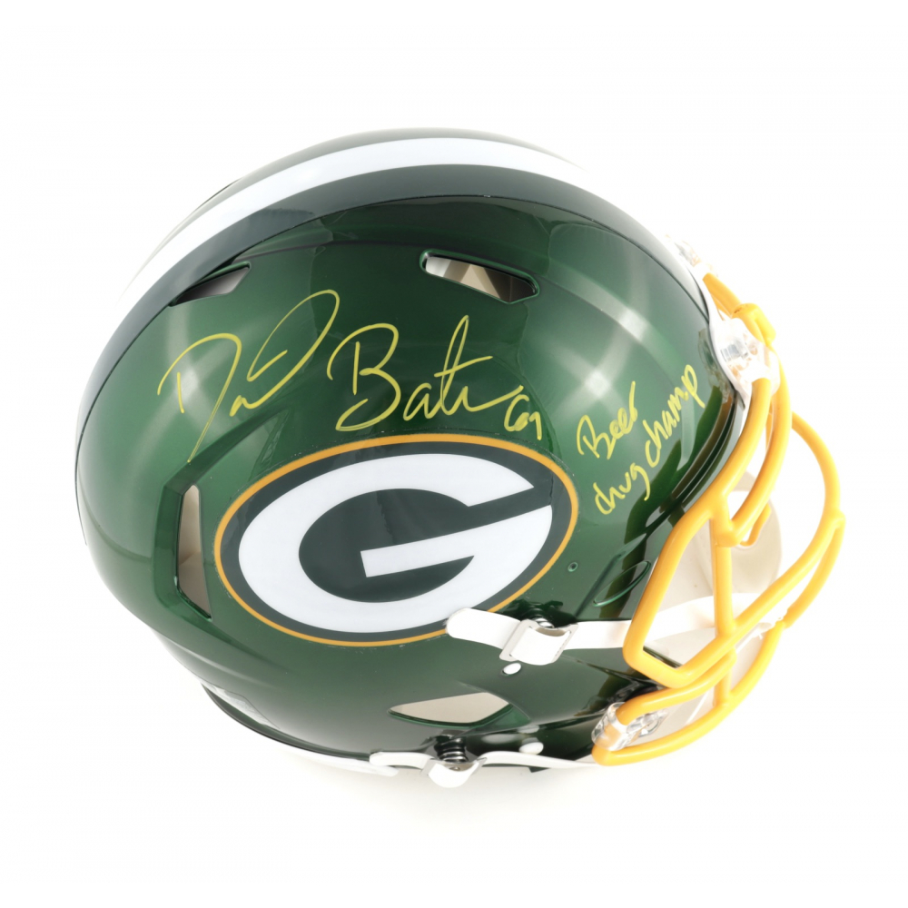 David Bakhtiari Signed Packers Full-Size Flash Alternate Speed Helmet ...