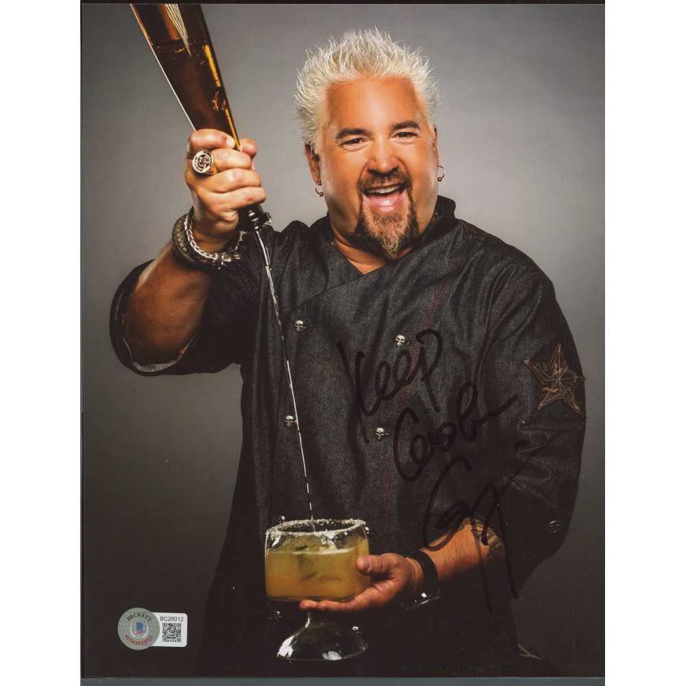 Guy Fieri Signed 8x10 Photo Inscribed "Keep Cool" (Beckett COA ...