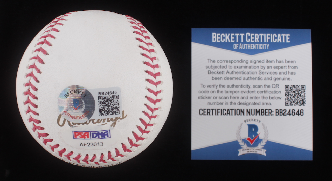 John Lackey Signed OML 2016 World Series Baseball (Beckett COA & PSA ...