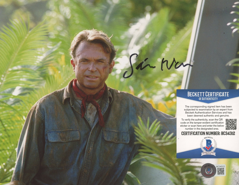 Sam Neill Signed "Jurassic Park" 8x10 Photo (Beckett COA) | Pristine ...