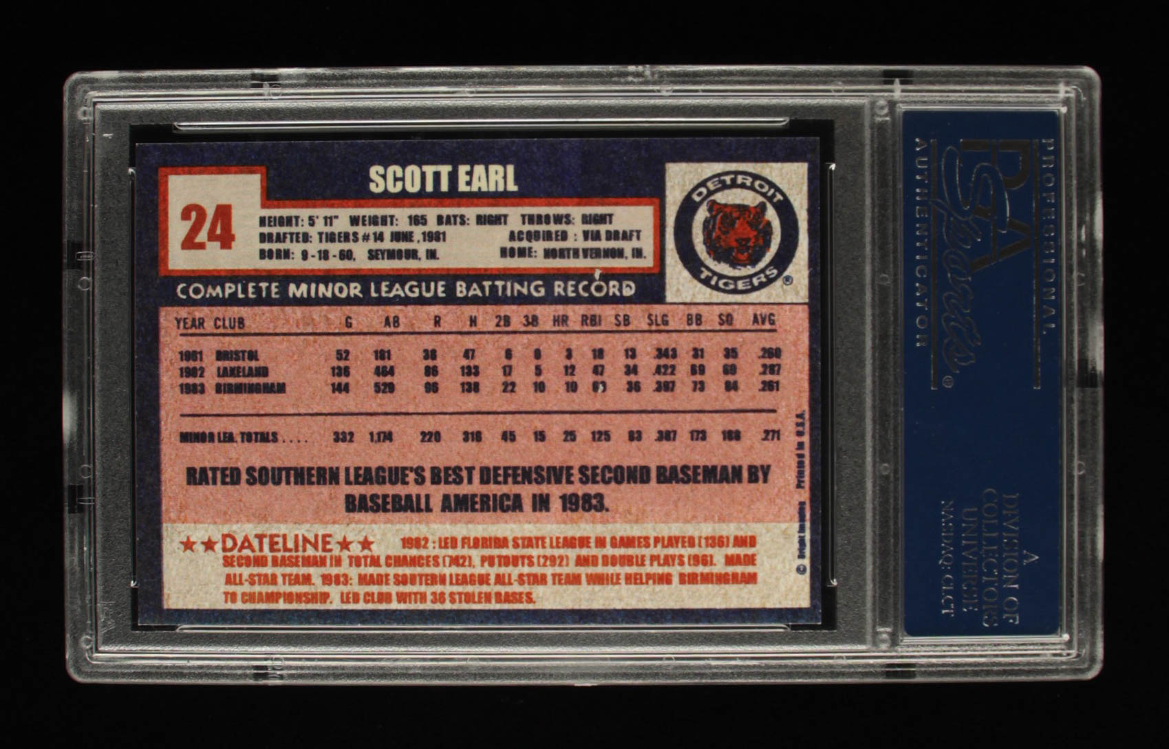 Scott Earl Signed Trading Card (PSA Encapsulated) | Pristine Auction
