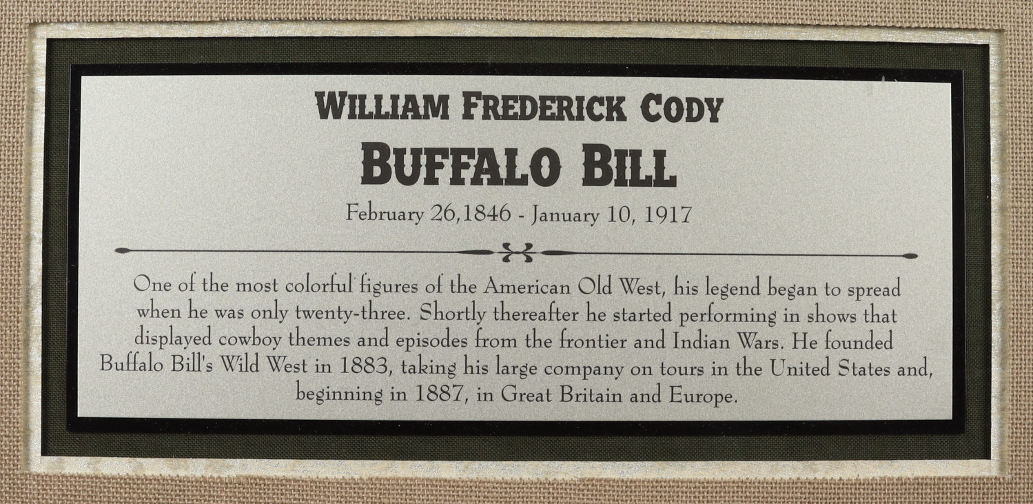 William Frederick "Buffalo Bill" Cody 22x23 Custom Framed Hand-Written ...