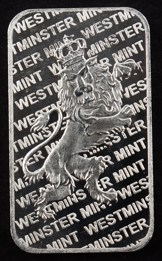 1 Troy oz .999 Fine Silver Westminster Mint Bullion Bar | Pristine Auction