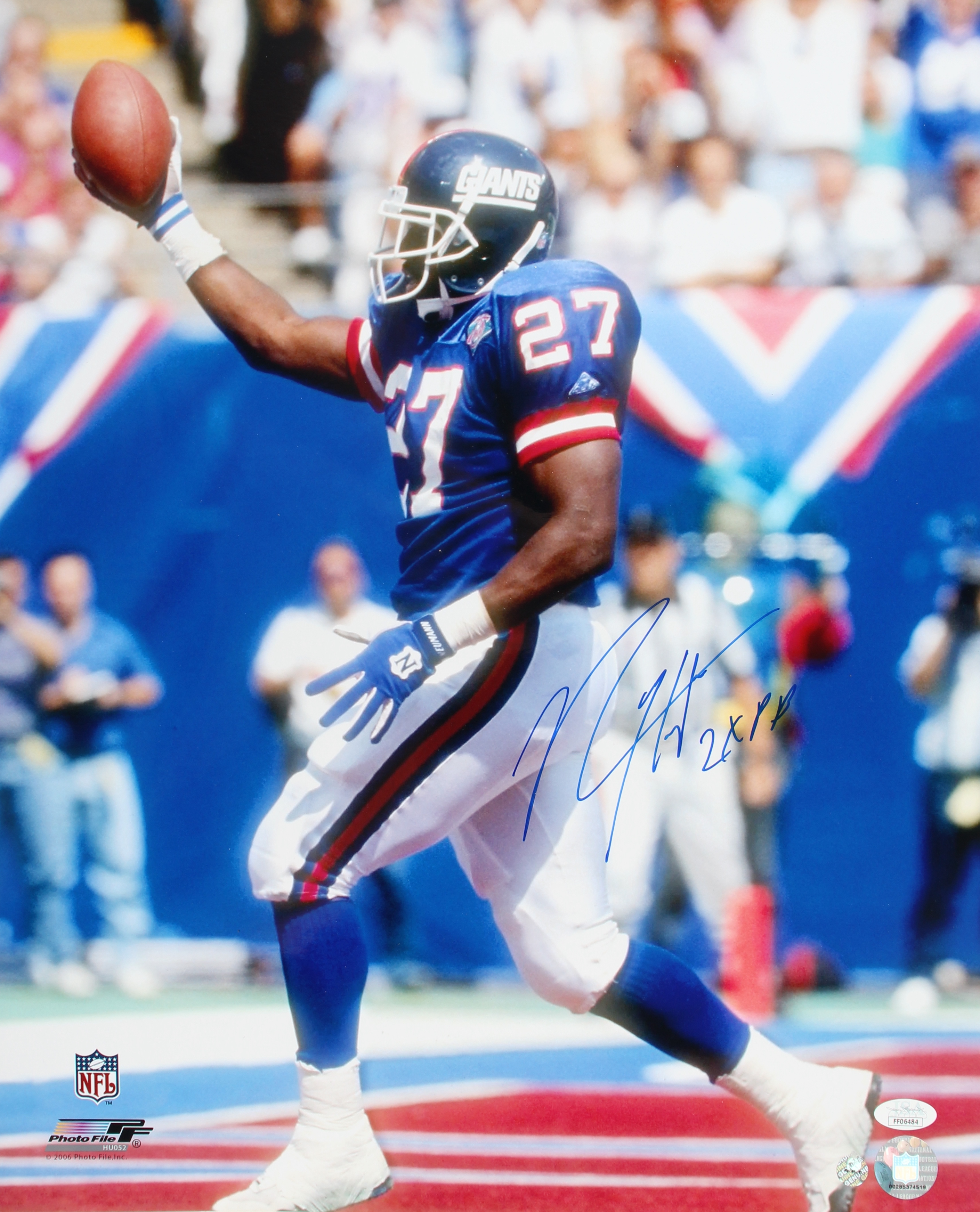 Rodney Hampton Signed Giants 16x20 Photo Inscribed "2x PB" (JSA COA ...