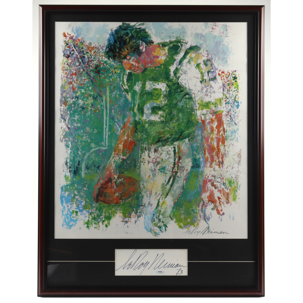 Vintage LeRoy Neiman Signed 28x36 Cut Display with a "Broadway Joe ...