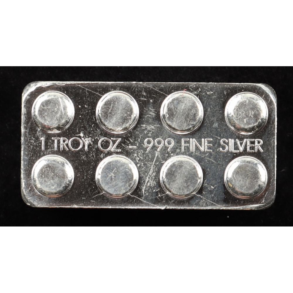 1 Troy oz .999 Fine Silver Lego Bullion Bar | Pristine Auction