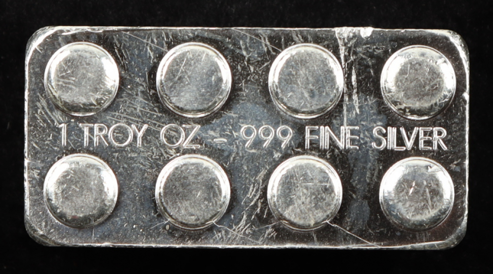 1 Troy oz .999 Fine Silver Lego Bullion Bar | Pristine Auction