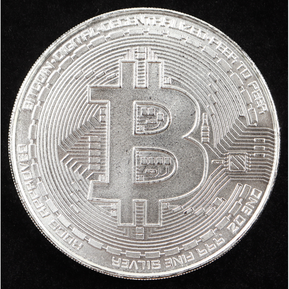 1 oz .999 Fine Silver Bitcoin Bullion Round | Pristine Auction