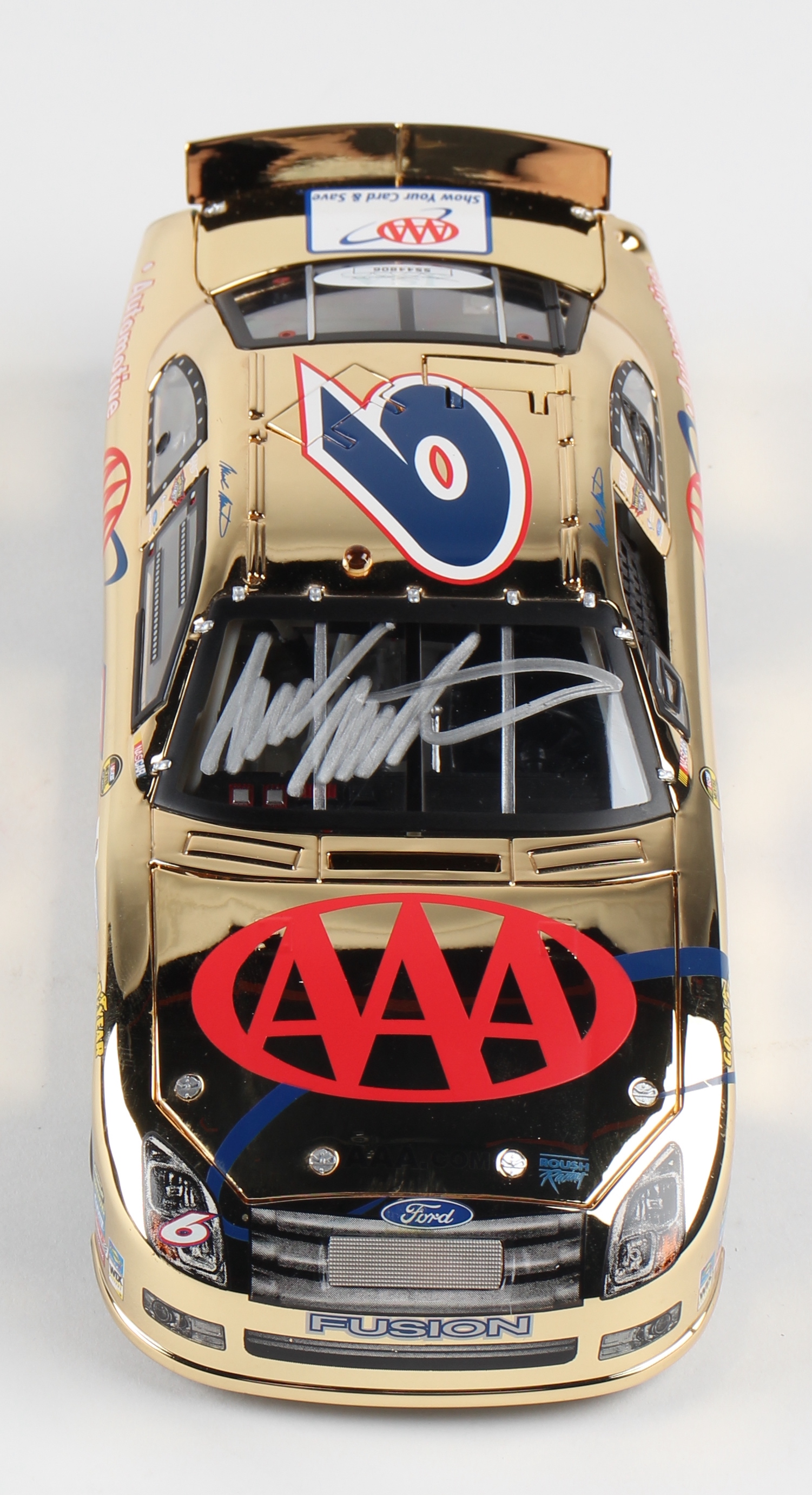 Mark Martin Signed LE 2006 NASCAR #06 AAA / Ford Fusion QVC 24k Gold ...