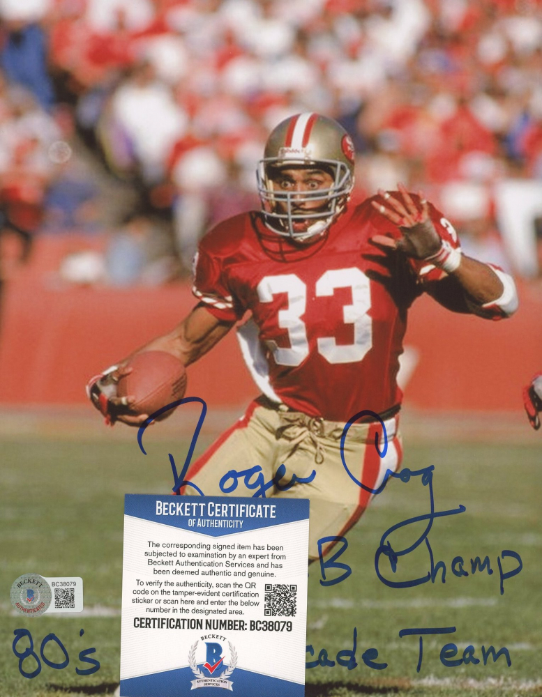 Roger Craig Signed 49ers 8x10 Photo Inscribed "3x SB Champ" & "80's All ...