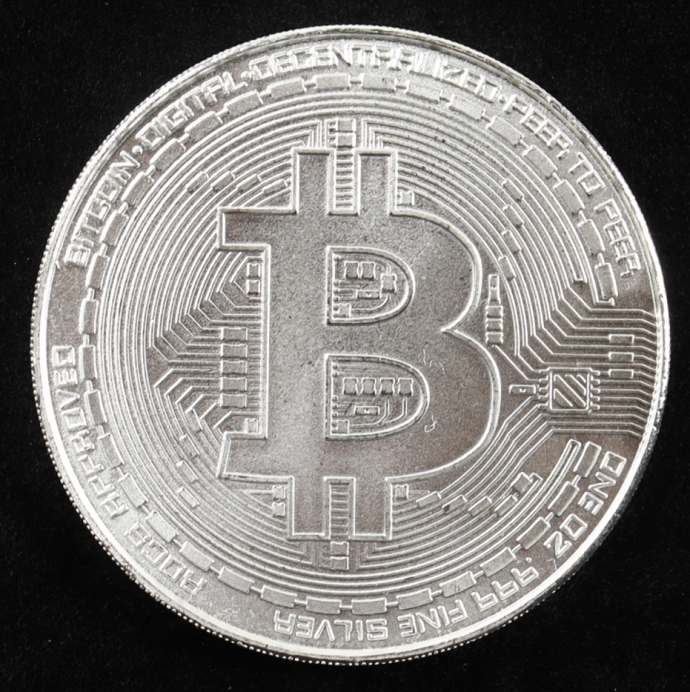 1 oz .999 Fine Silver Bitcoin Bullion Round | Pristine Auction