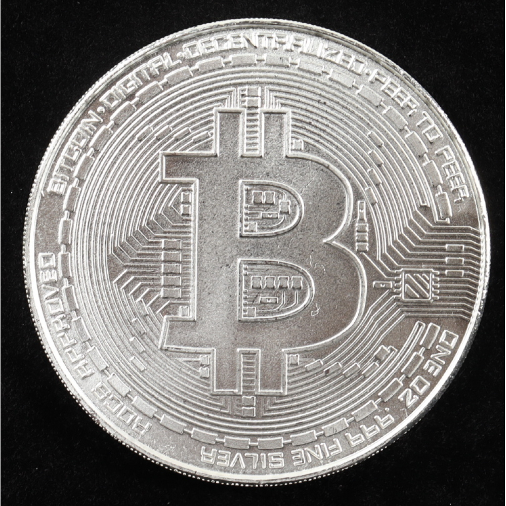 1 oz .999 Fine Silver Bitcoin Bullion Round | Pristine Auction
