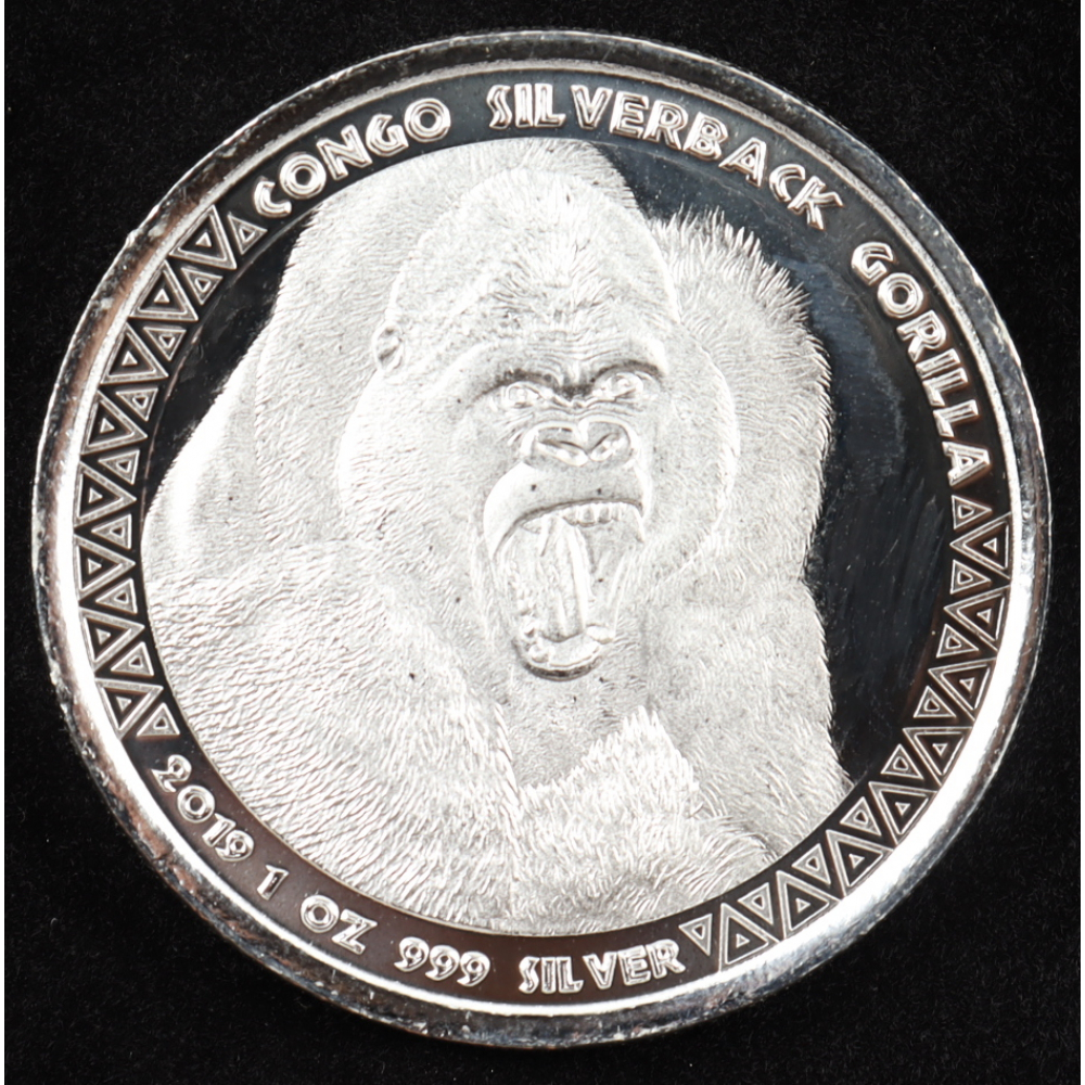 2019 Congo Silverback Gorilla Silver Coin | Pristine Auction