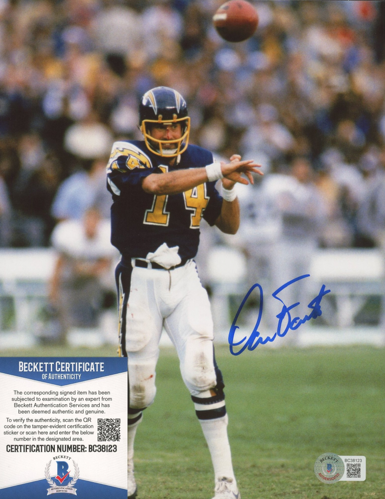 Dan Fouts Signed Chargers 8x10 Photo (Beckett) | Pristine Auction