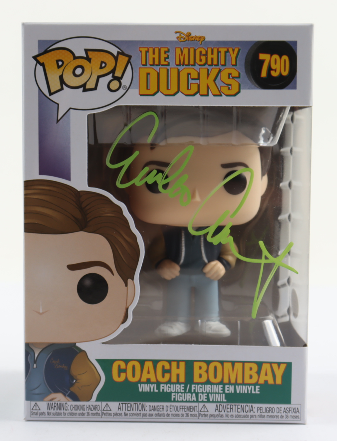 Emilio Estevez Signed "The Mighty Ducks" #790 Coach Bombay Funko Pop ...