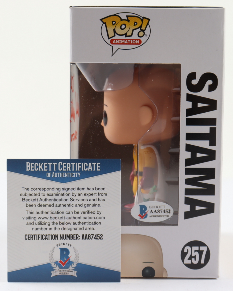 Max Mittelman Signed Pop! Animation "One-Punch Man" #257 Saitama Funko ...