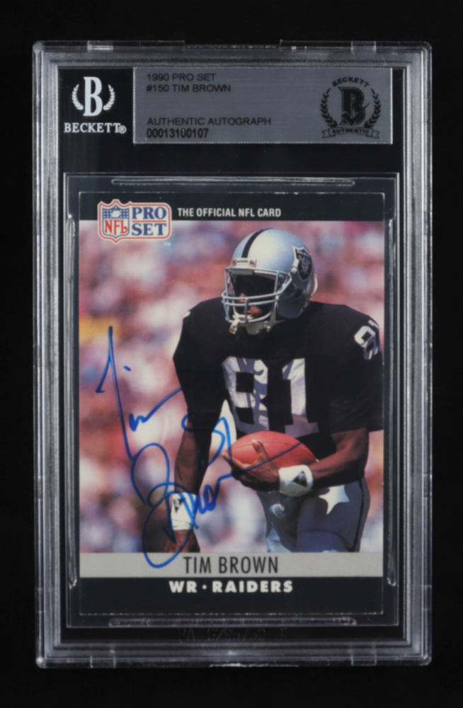 Tim Brown Signed 1990 Pro Set #150 (BGS Encapsulated) | Pristine Auction