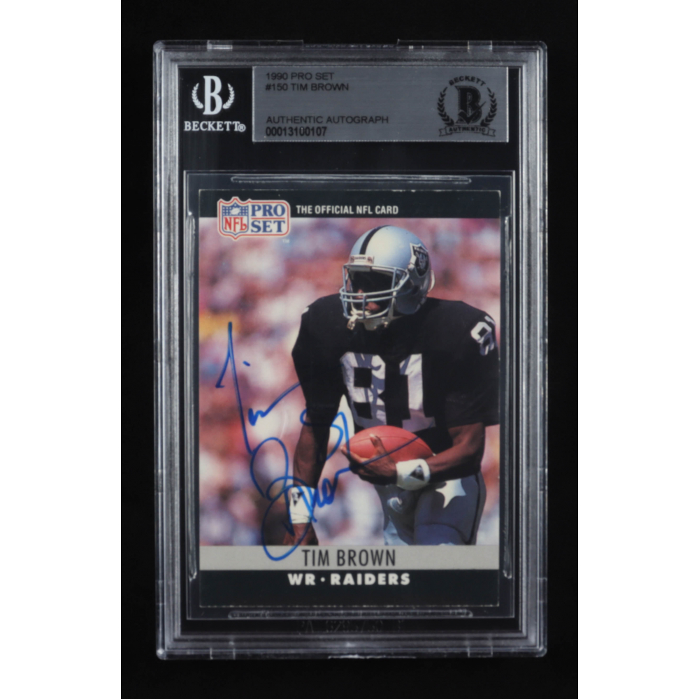 Tim Brown Signed 1990 Pro Set #150 (BGS Encapsulated) | Pristine Auction