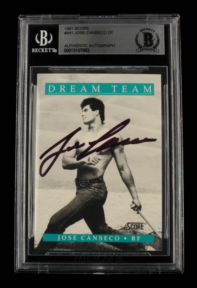 Jose Canseco Signed 1991 Score #441 DT (BGS Encapsulated) | Pristine ...