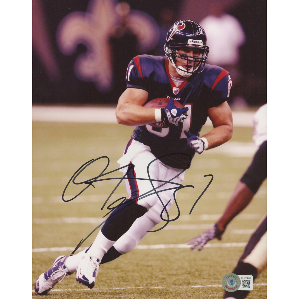 Owen Daniels Signed Texans 8x10 Photo (Beckett) | Pristine Auction