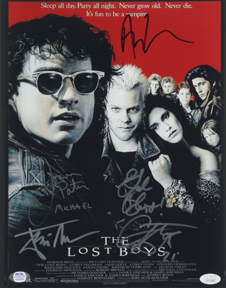 "The Lost Boys" 11x14 Photo Signed by (4) with Keifer Sutherland, Corey ...