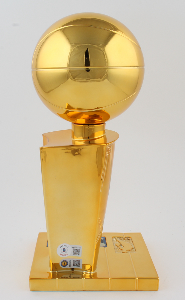 Steph Curry Signed 2018 Warriors Mini Replica NBA Championship Trophy ...