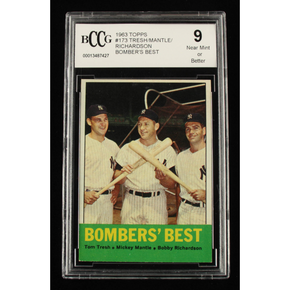 Tom Tresh / Mickey Mantle / Bobby Richardson 1963 Topps #173 Bomber's ...