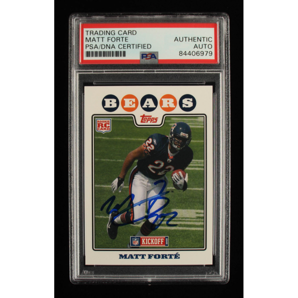 Matt Forte Signed 2008 Topps Kickoff #188 RC (PSA Encapsulated ...