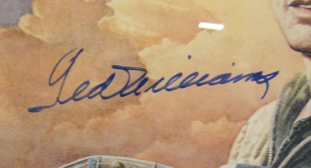 Ted Williams Signed United States Marine Corps 27x33 Custom Framed ...