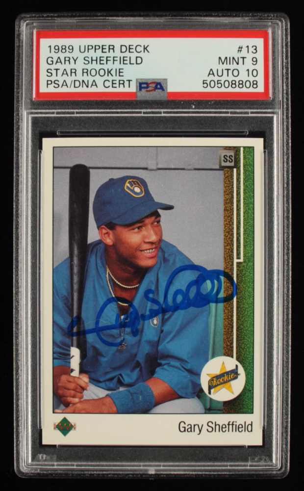 Gary Sheffield Signed 1989 Upper Deck #13 RC (PSA Encapsulated ...