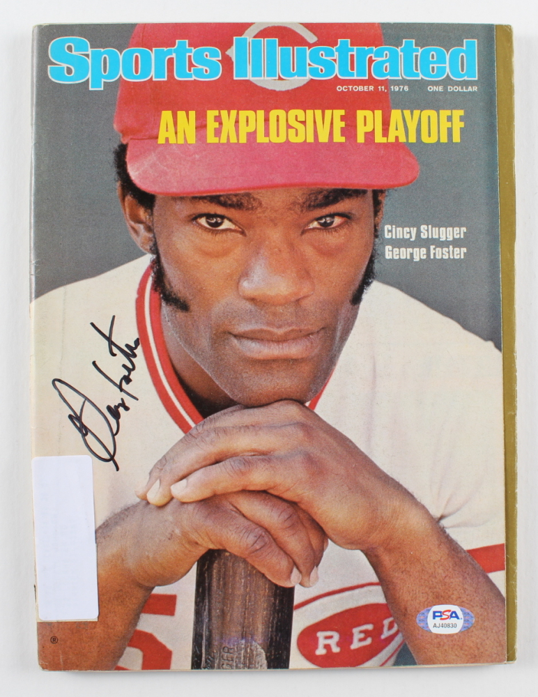 George Foster Signed 1976 "Sports Illustrated" Magazine (PSA) | Pristine Auction